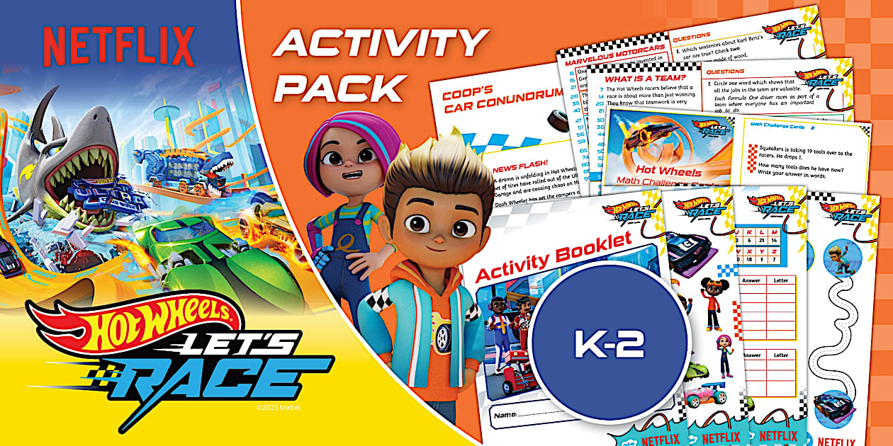 Hot Wheels: Activity Pack for K-2nd Grade