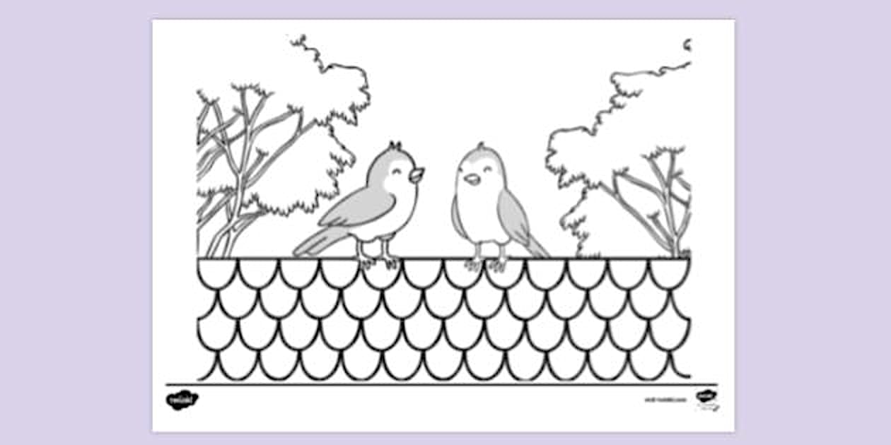 EYFS Two Little Dickie Birds Come Back | Colouring Sheet