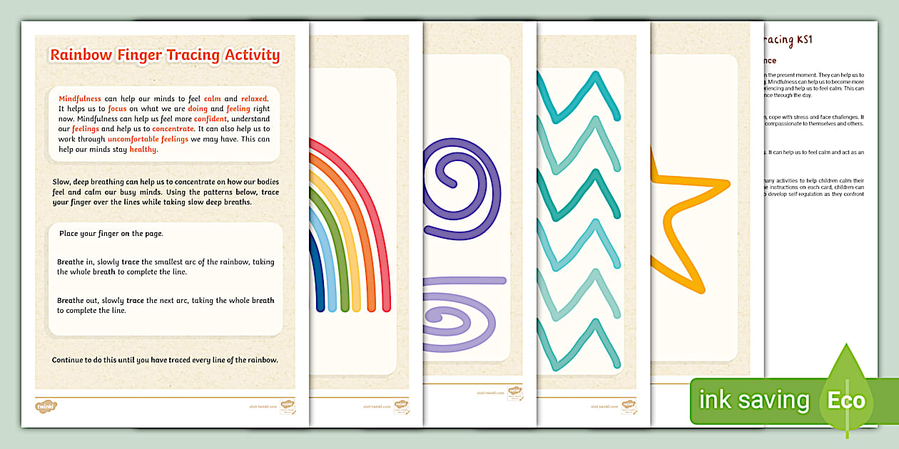 Mindfulness Finger Tracing KS1 Activity Pack (teacher made)