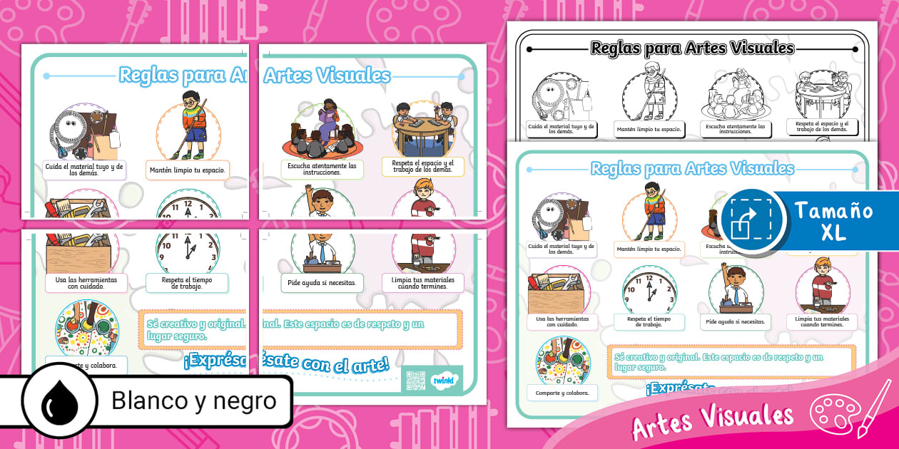 Póster | Reglas | Artes Visuales | (teacher made) - Twinkl