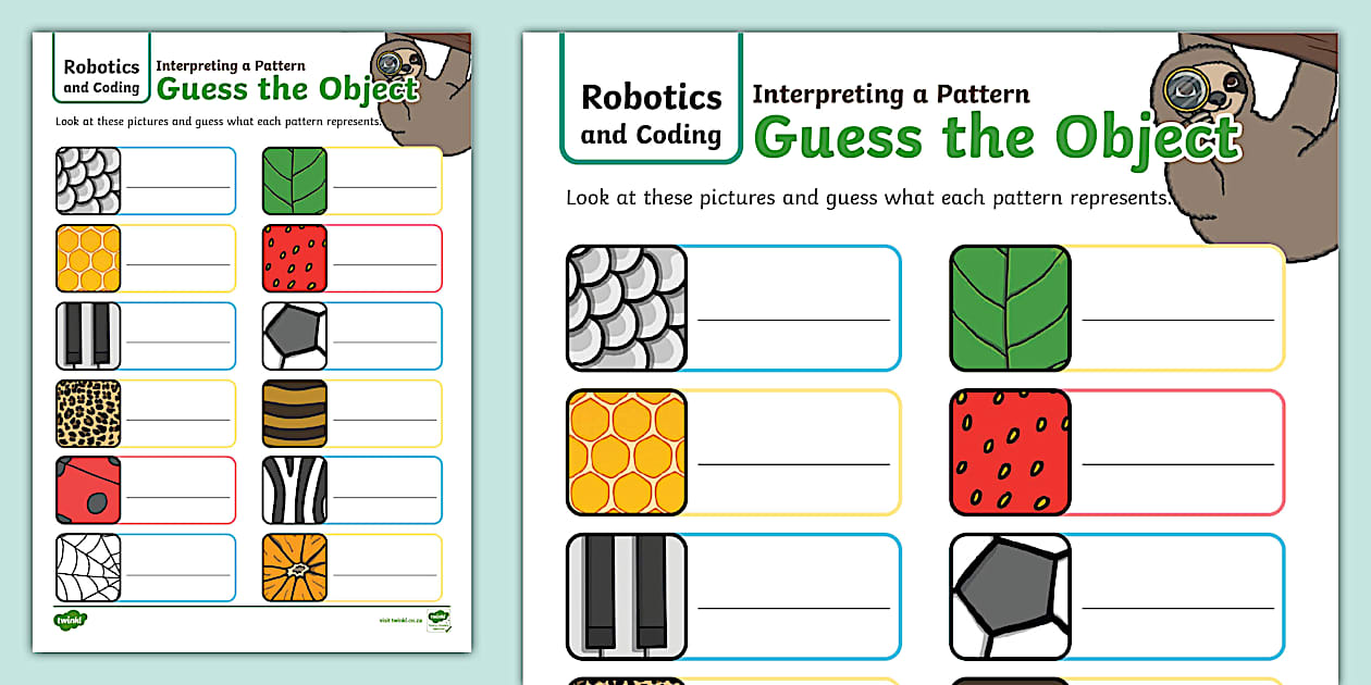 Robotics and Coding - Guess the Object Interpreting Patterns