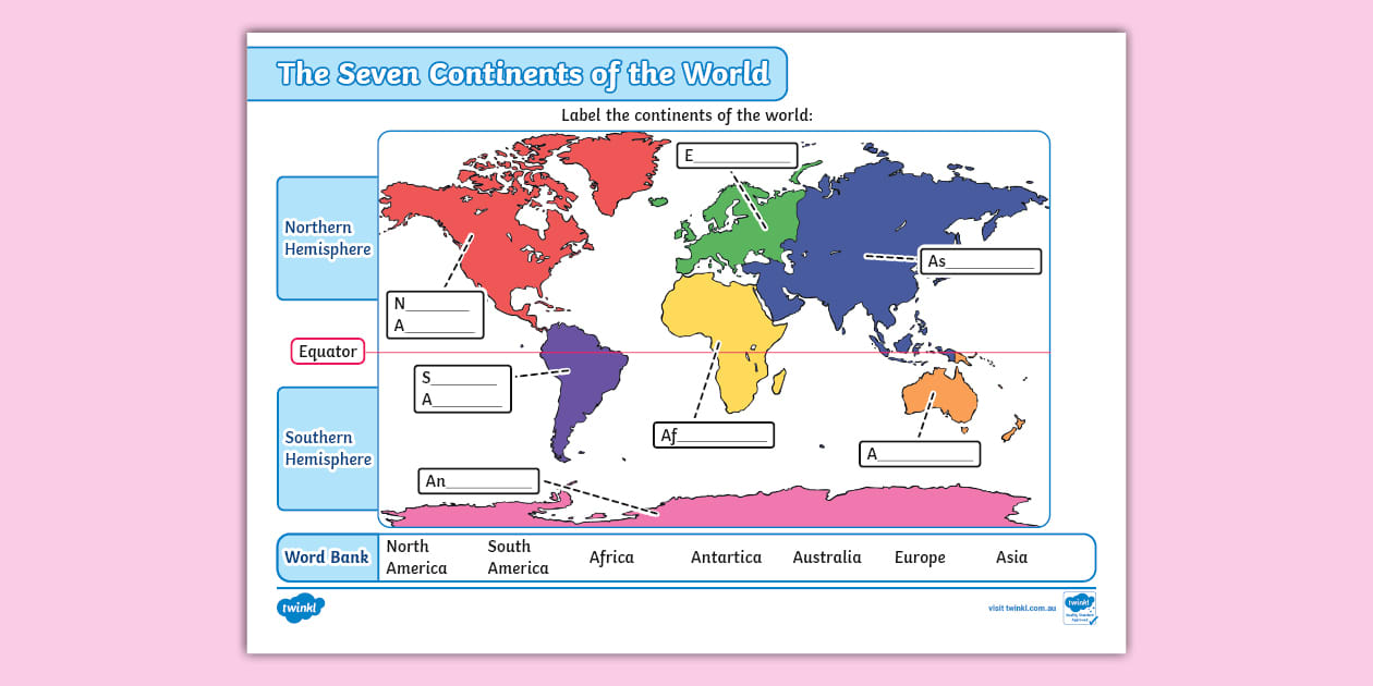 Mini IU Yr 1 Visual Mapping The Seven Continents of the World