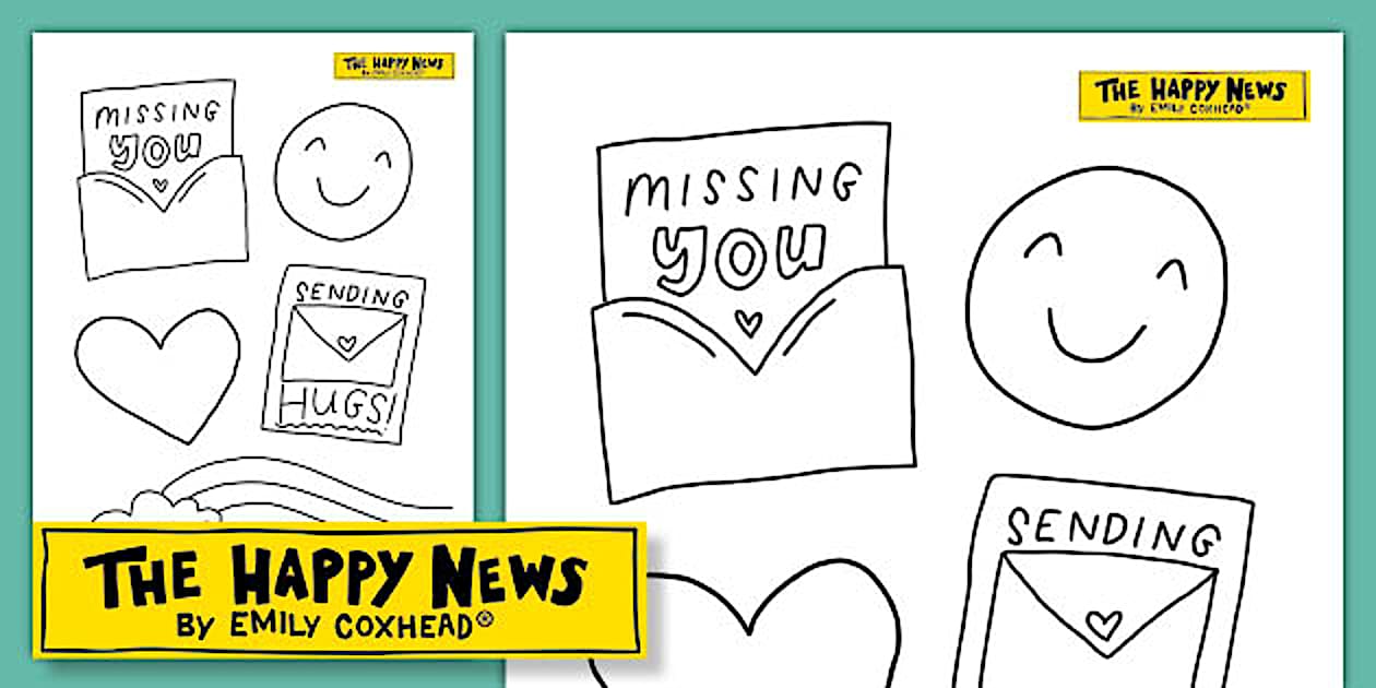 FREE! - The Happy Newspaper: Colouring Page (teacher made)