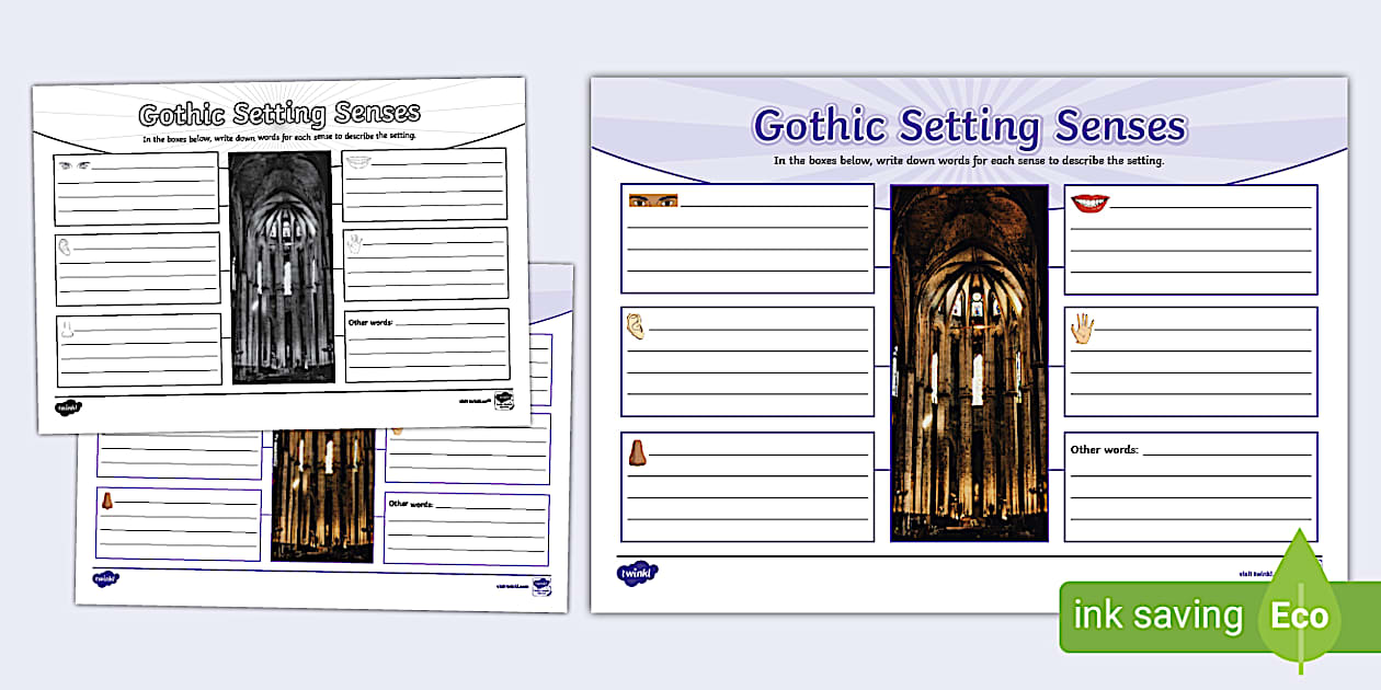 Gothic Senses Mind Map (teacher made) - Twinkl