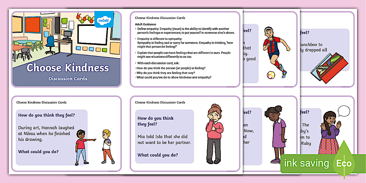 Choose Kindness Empathy Discussion Cards (teacher made)