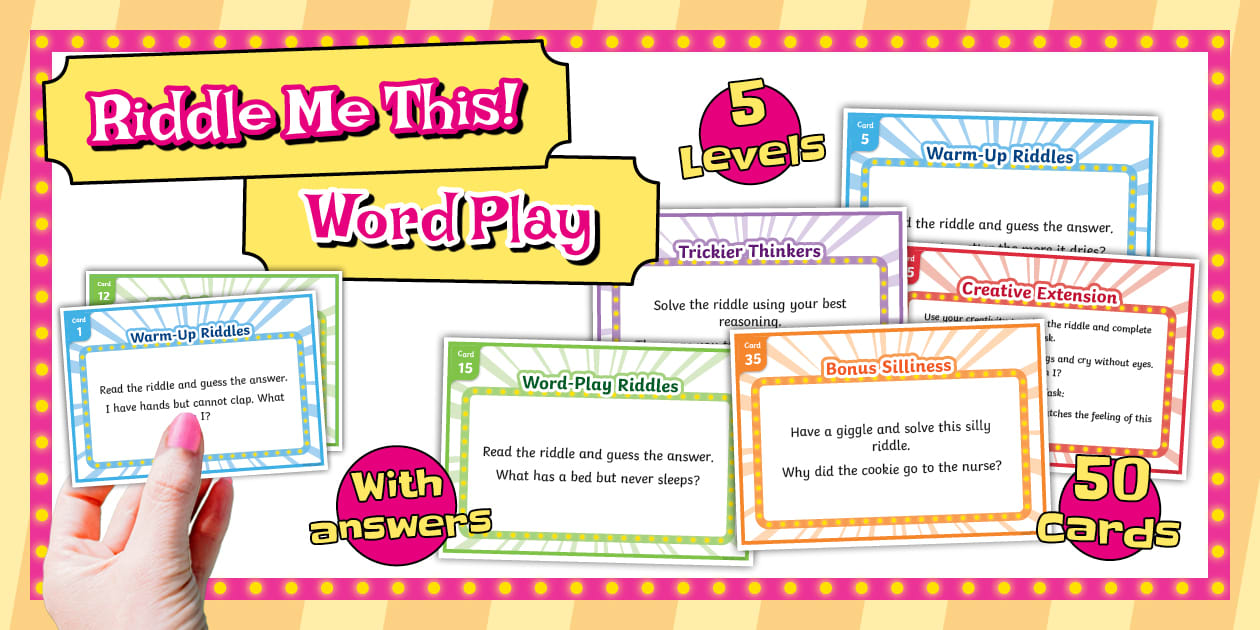 Riddle Me This! Word Play Challenge Cards