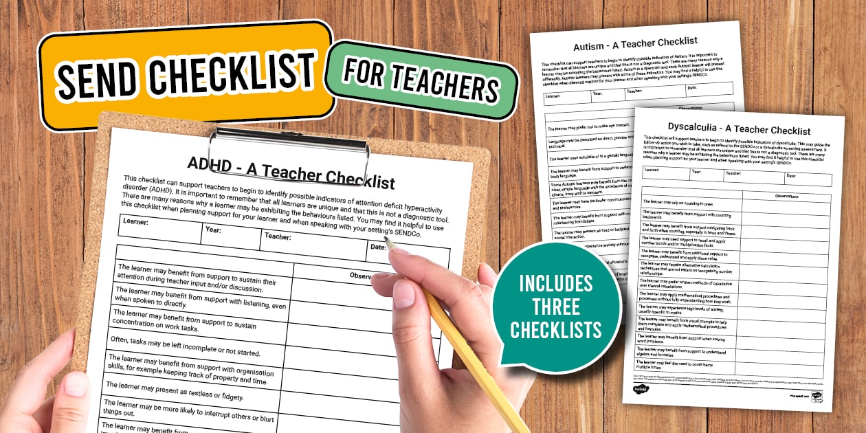 SEND Checklists for Teachers