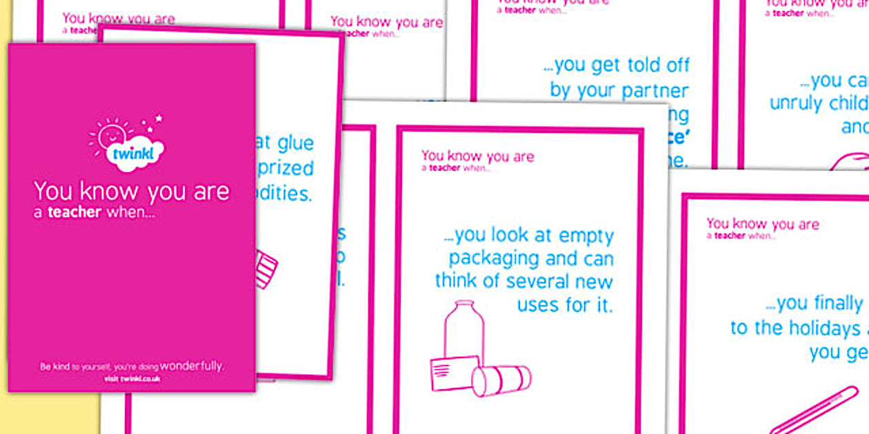 You Know You're a Teacher When Booklet (teacher made)