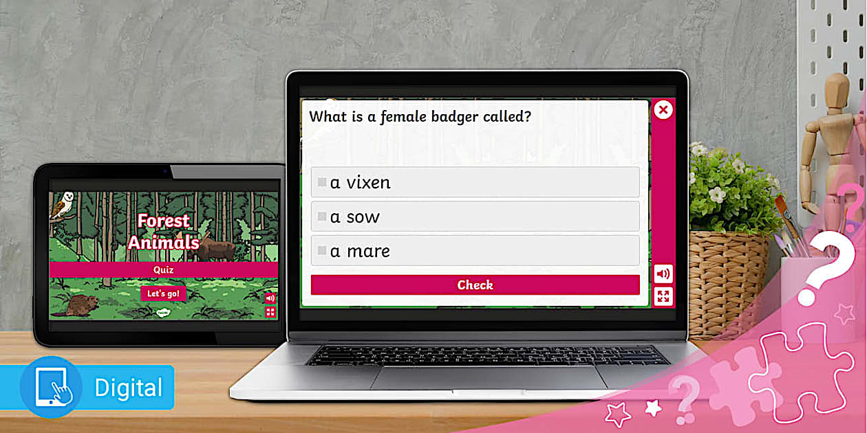 Forest Animals Fun Interactive Quiz - Twinkl Puzzled