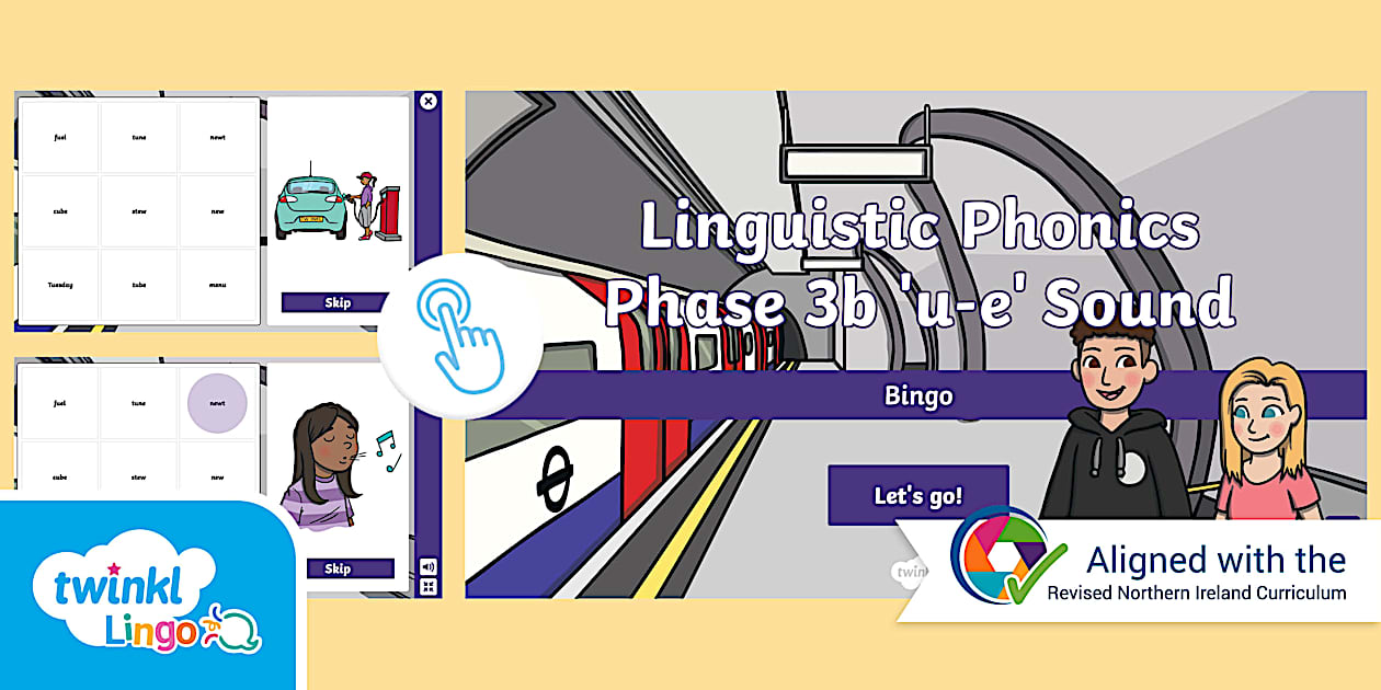 Linguistic Phonics Phase 3b 'u-e' Sound Bingo Game