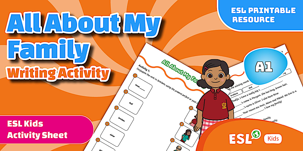 ESL Family Writing Activity for Kids {A1}