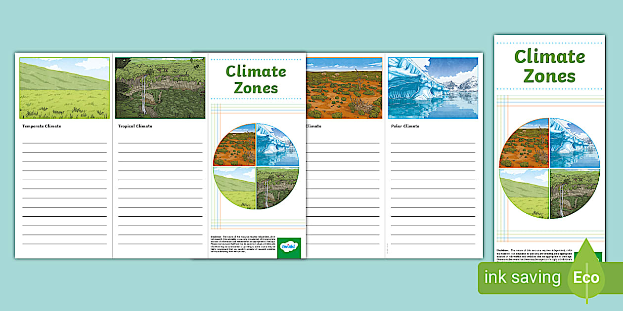 Climate Zones Leaflet Template (teacher made) - Twinkl