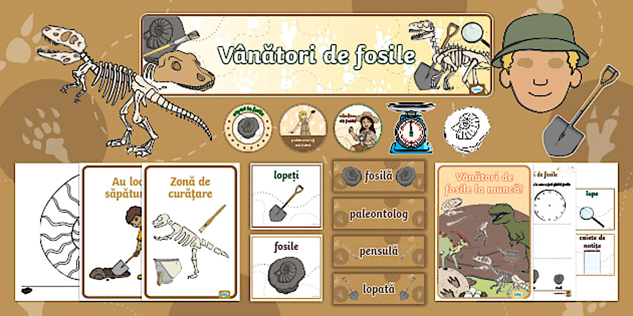 Vânători de fosile: Joc de rol – Pachet cu resurse