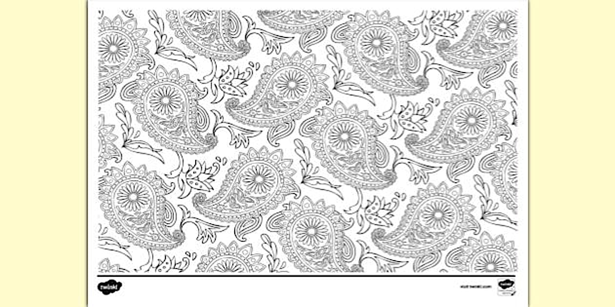 Printable Paisley Colouring | Colouring Sheets