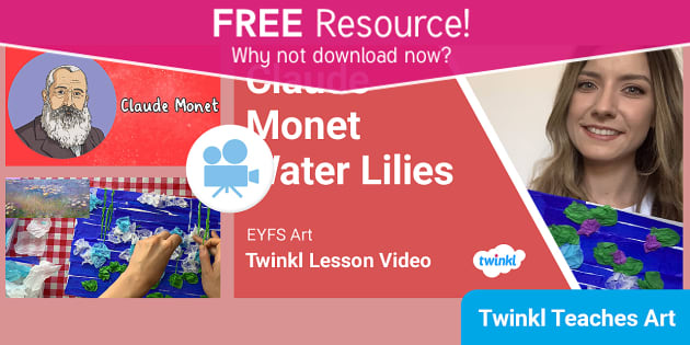 FREE! - Making a Collage Inspired by Claude Monet Lesson | Kindergarten Art