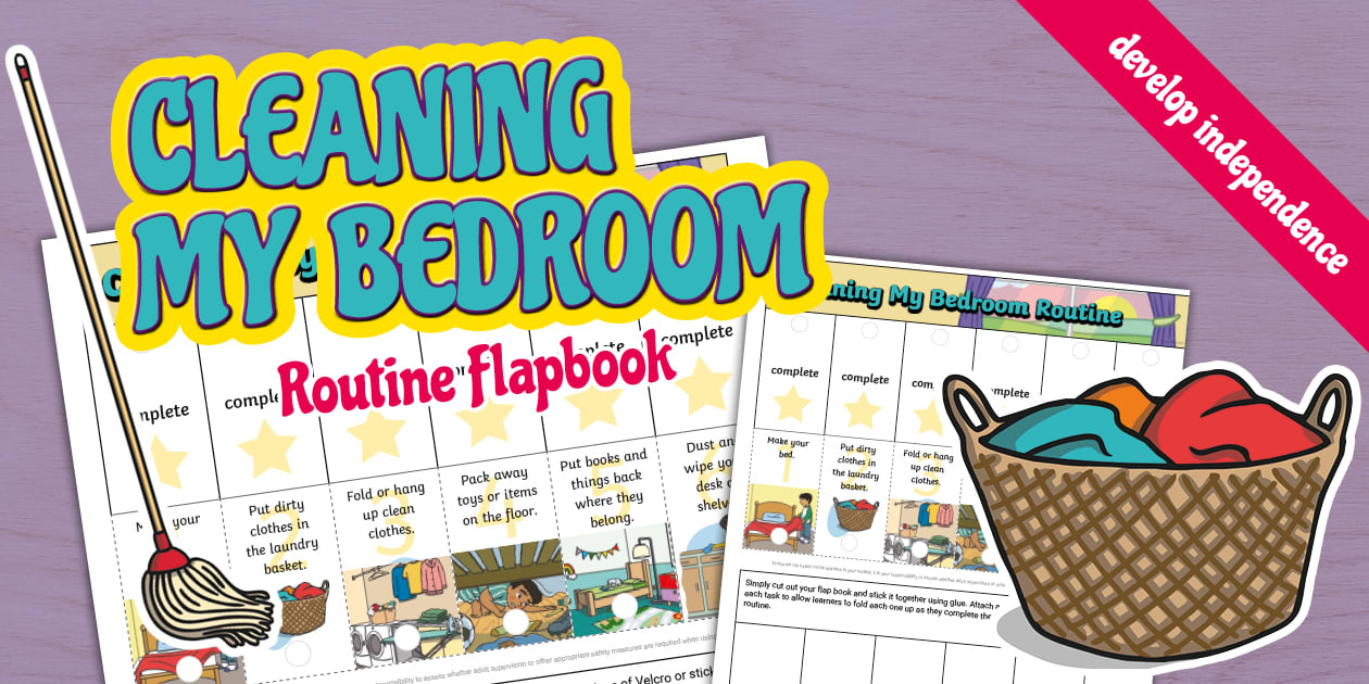 Cleaning My Bedroom Routine Flapbook