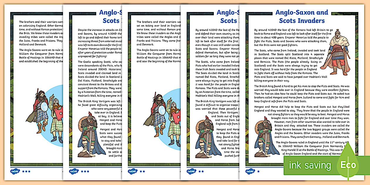 Anglo-Saxon Reading Comprehension KS2 | Primary Resources