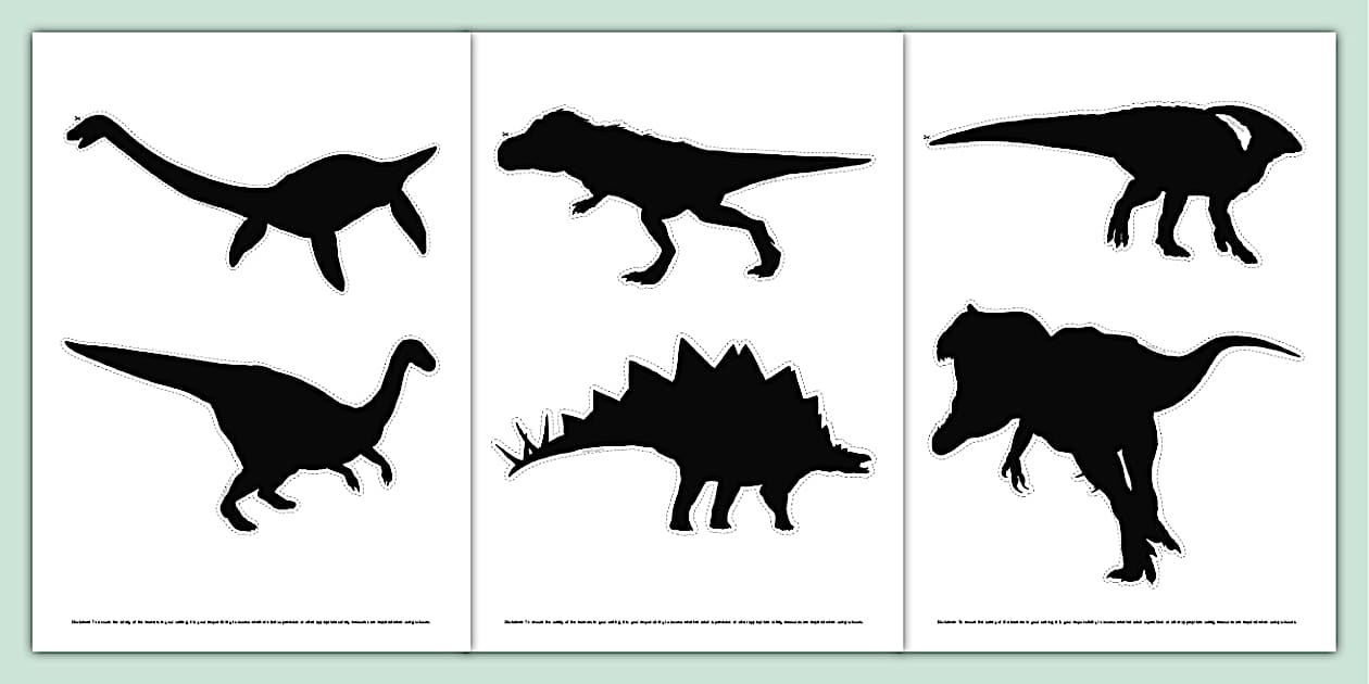 KS2 Dinosaur Silhouette Display Cut-Outs (öğretmen yaptı)