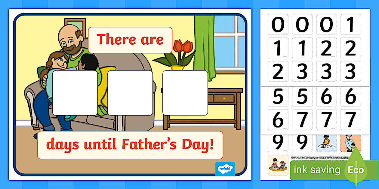 Father's Day Countdown Display Poster (teacher made)