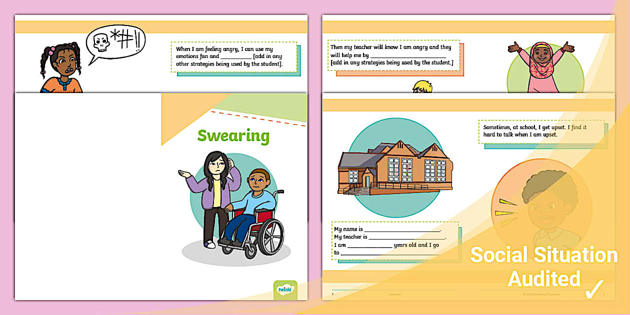 No Swearing Social Story - Teaching Resource | Twinkl
