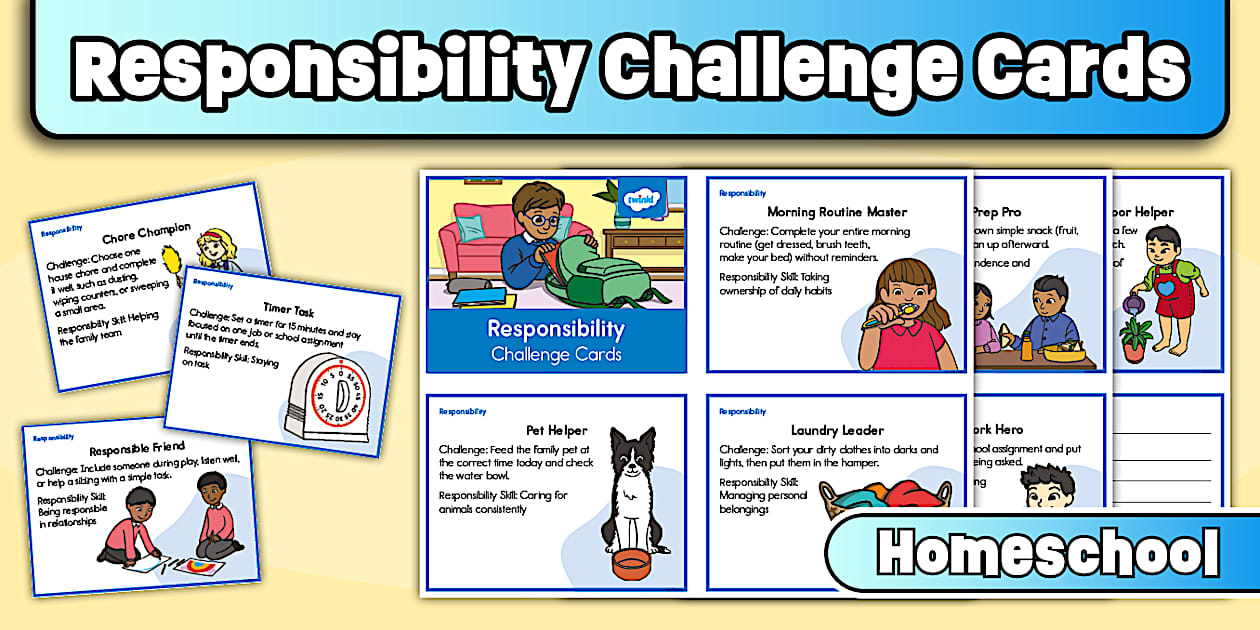 Homeschool Responsibility Challenge Cards