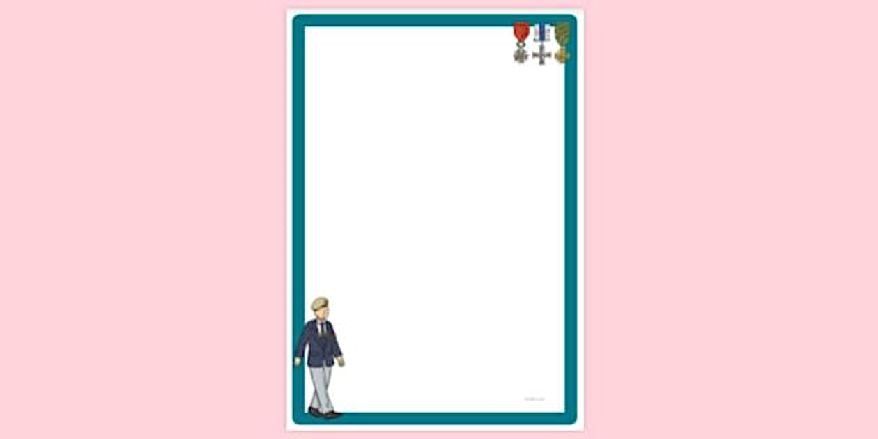 Simple Veteran Page Border | Page Borders | Twinkl