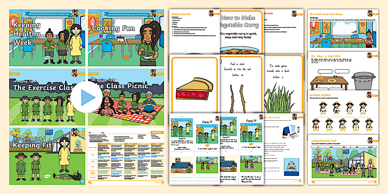 NZ Phonics: Level 5: Week 3: Weekly Lesson Pack: 'ie' /igh/