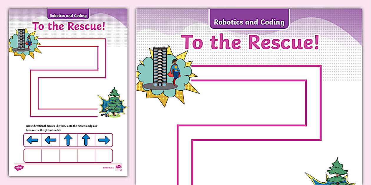 Robotics and Coding Using Arrows - To the Rescue! - Twinkl