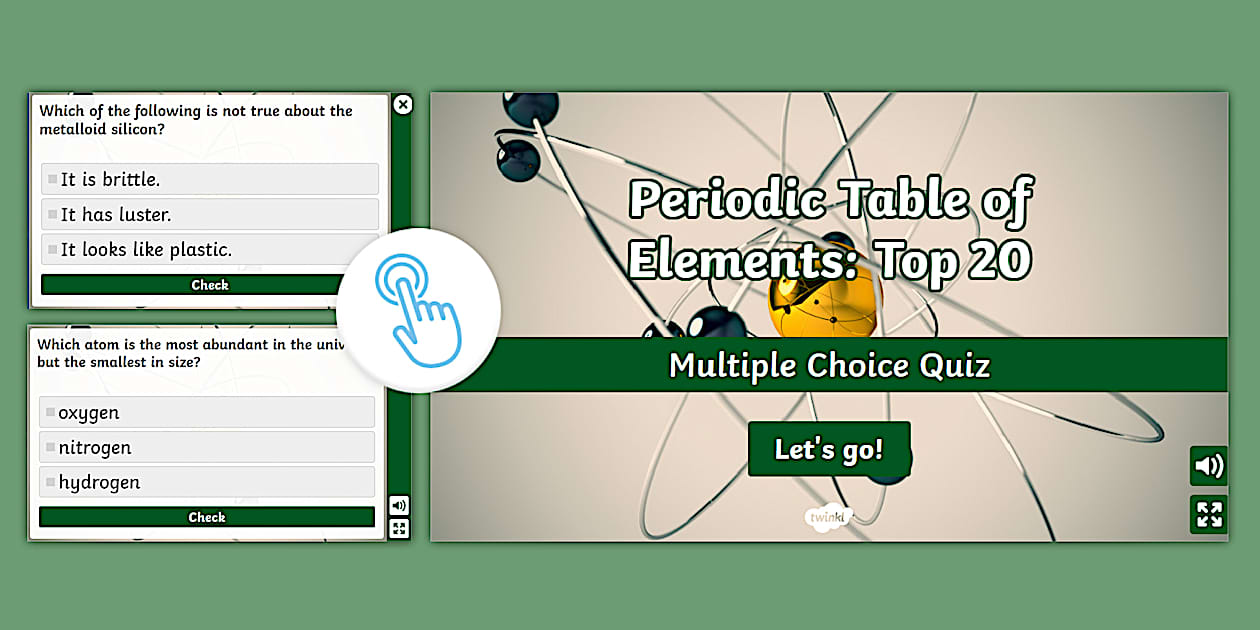 Periodic Table of Elements: Top 20 Interactive Quiz - Twinkl
