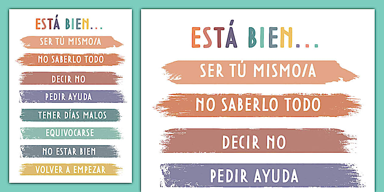 Póster: Está bien - Afirmaciones positivas - Twinkl Art Gallery
