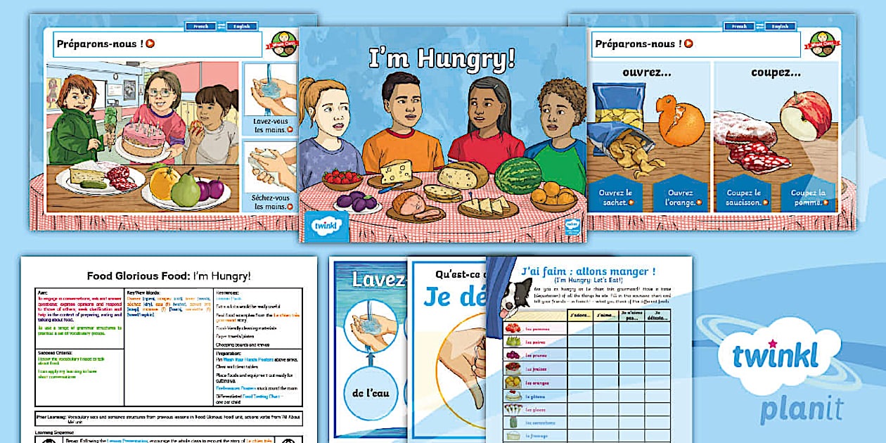 French: Food, Glorious Food!: I'm Hungry Year 3 Lesson Pack 6