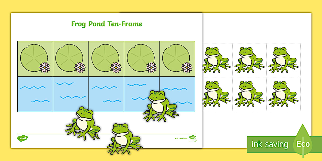 Frog Pond Ten-Frame and Counters Resource Pack - Twinkl
