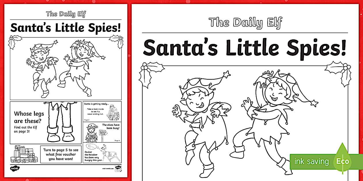 Editable The Daily Elf Newspaper Writing Template - Twinkl