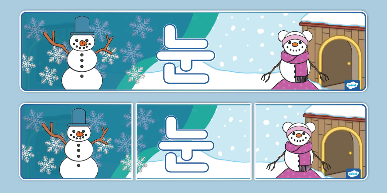 눈 현수막 | Snow Display Banner (l'enseignant a fait)