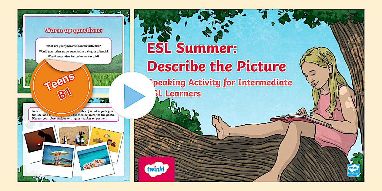 Summer Describe the Picture Speaking Activity [Teens, B1]