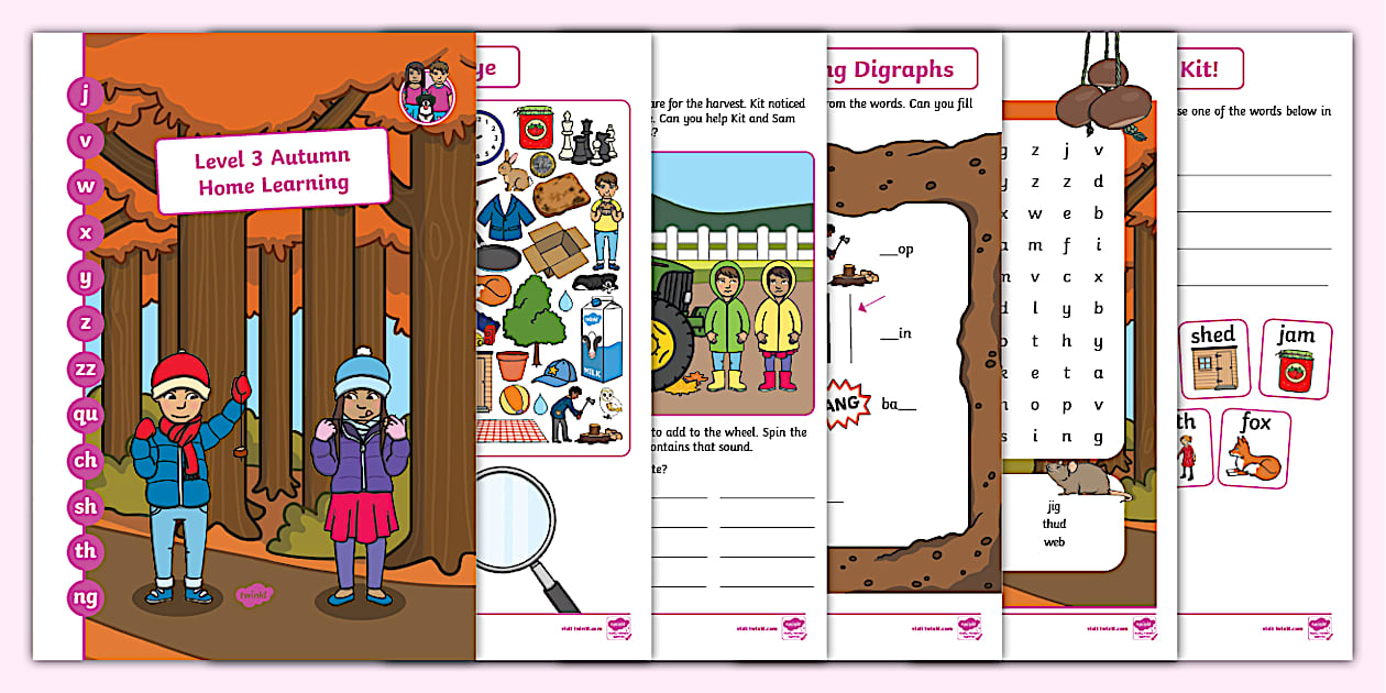 Level 3 Autumn Themed Home Learning Booklet
