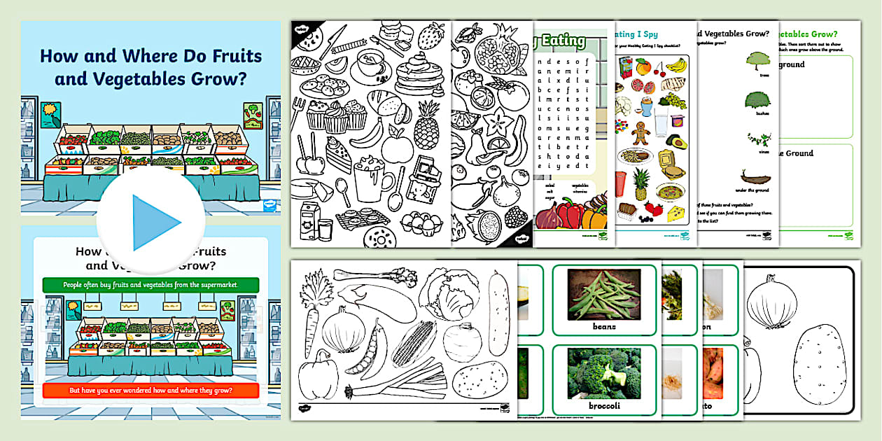 Fruit and Vegetables Resource Pack (teacher made) - Twinkl