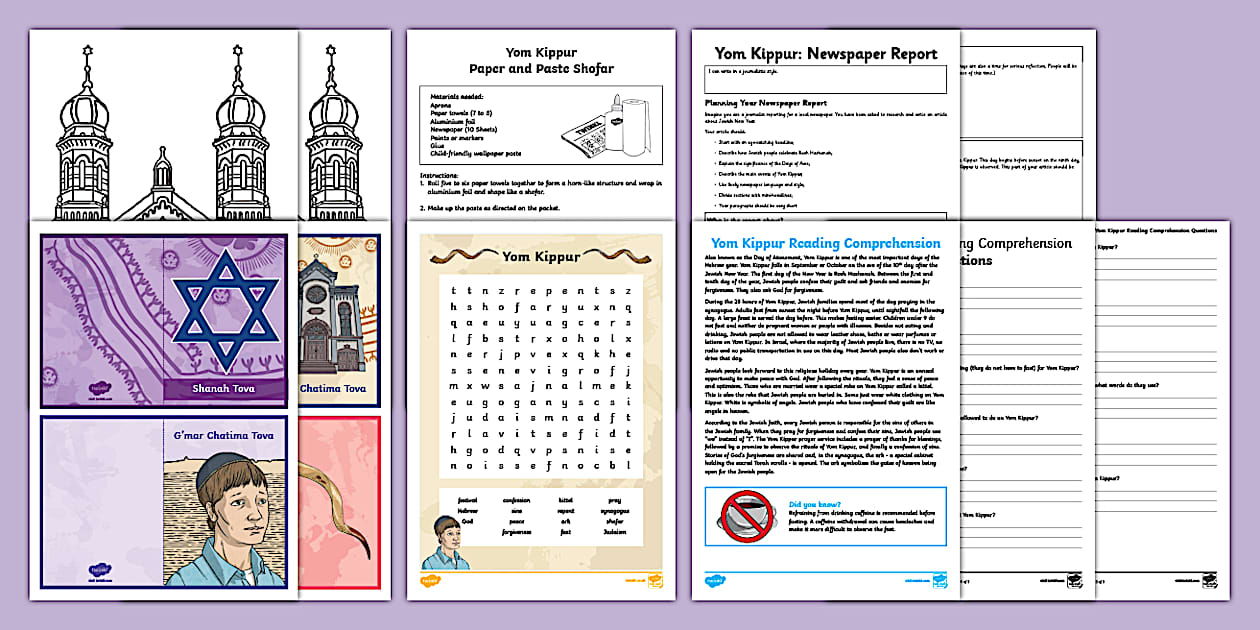 Yom Kippur Activity Pack | Judaism Teaching Resources