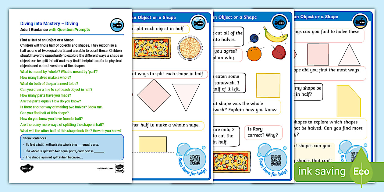 👉 Y1 DIM: Step 2 Find a Half of an Object or a Shape