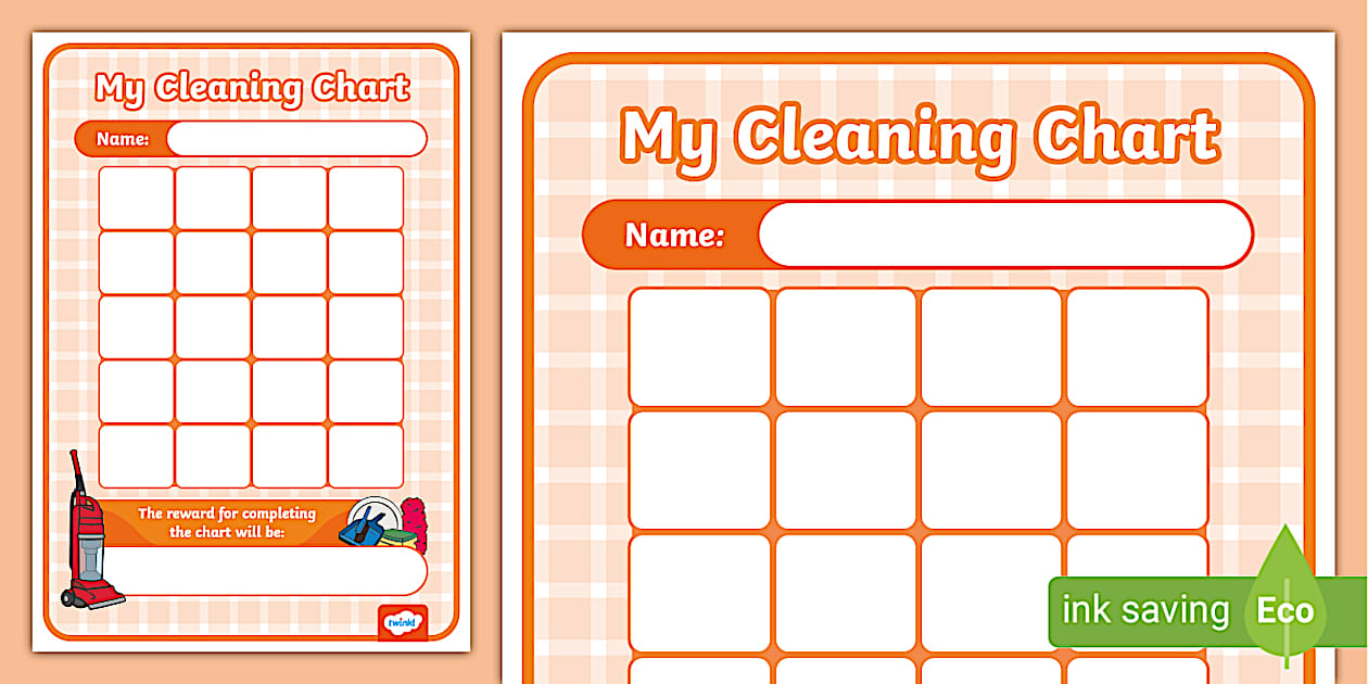 Cleaning Reward Chart (teacher made) - Twinkl