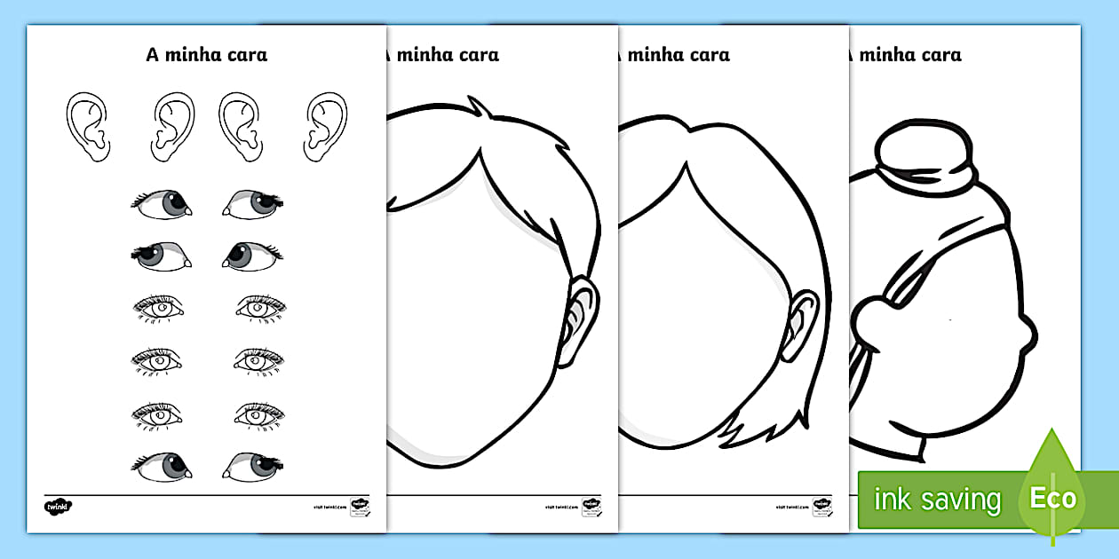 Atividade modelos de caras (Teacher-Made) - Twinkl