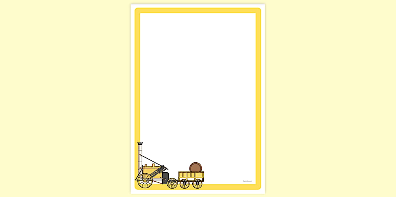 Robert Stephenson's Rocket Page Border | Twinkl Page Borders