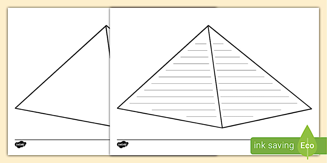 Egyptian Pyramid Writing Template (Teacher-Made) - Twinkl