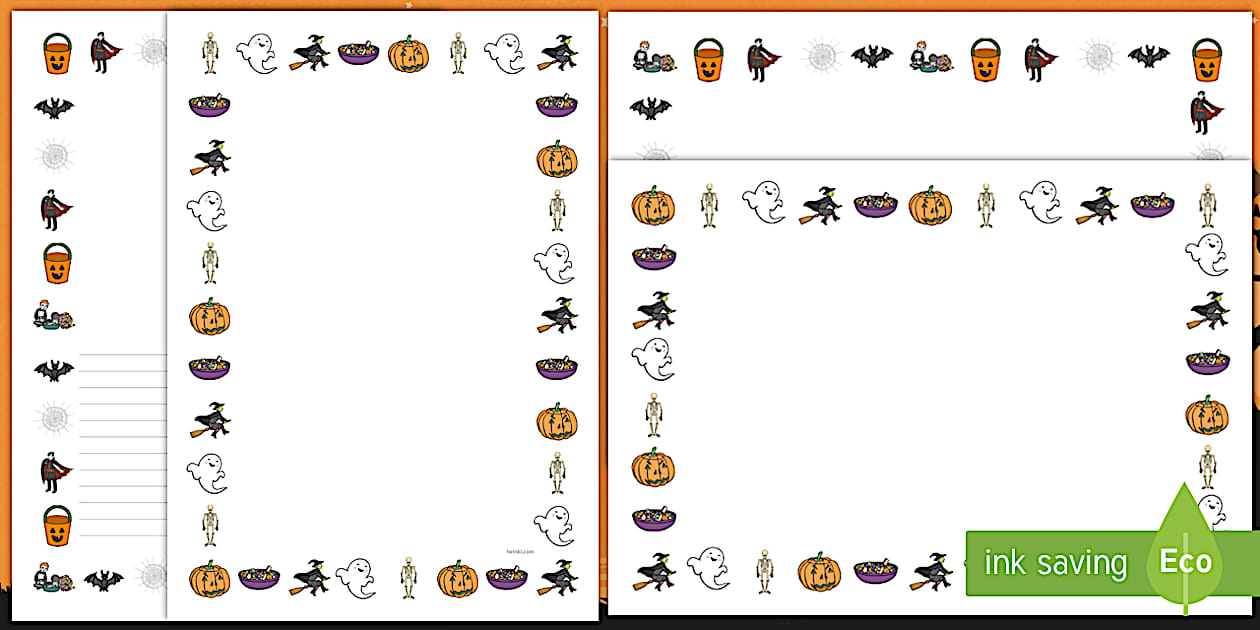 Halloween - Cadre de scris (Teacher-Made) - Twinkl