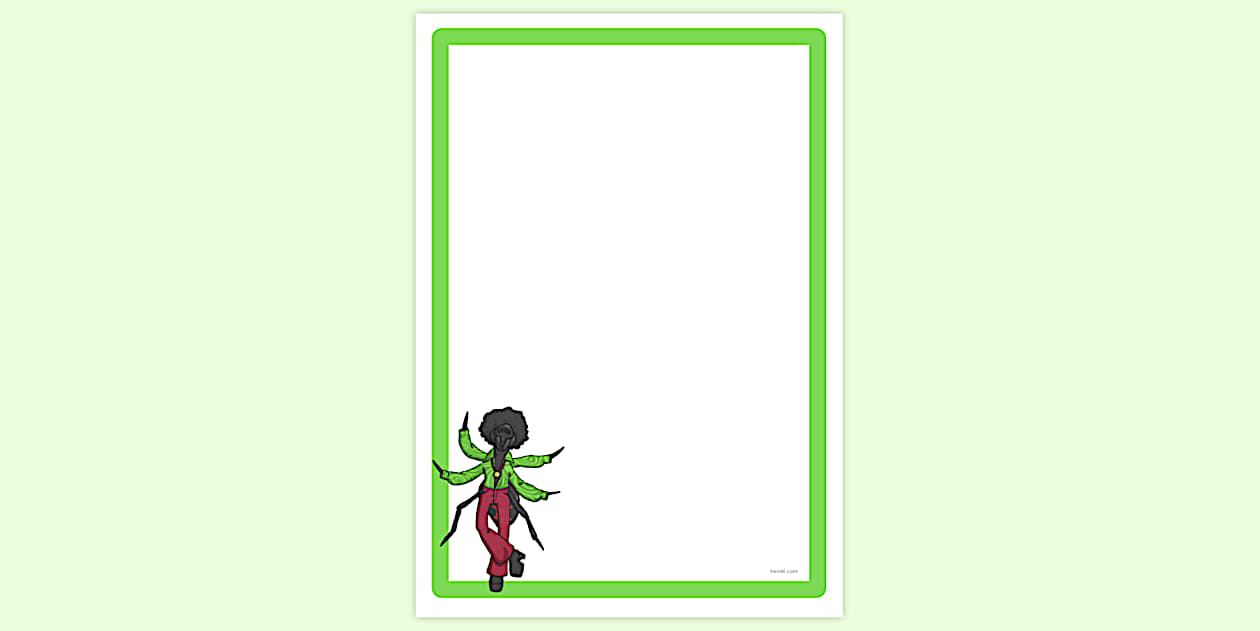 Simple Blank Disco Spider Page Border | Twinkl Page Borders