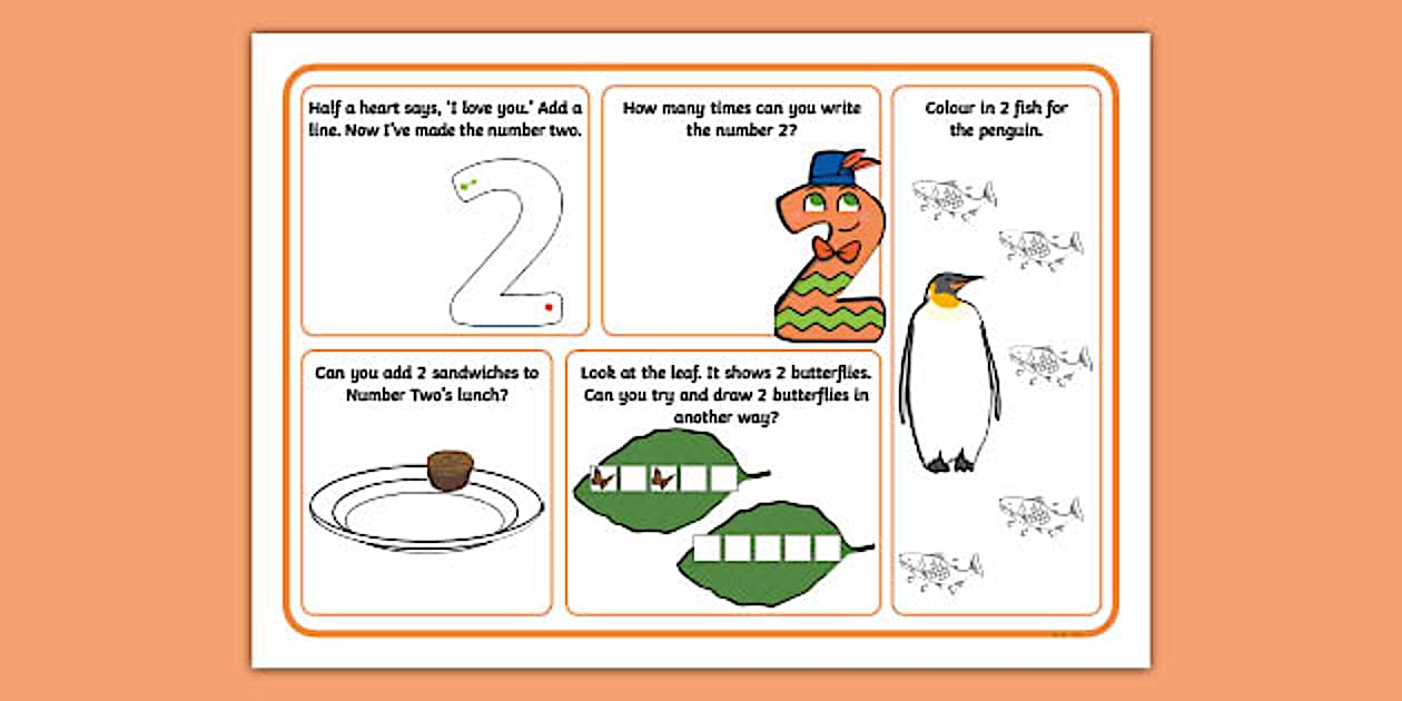 Editable The Adventures of Number 2 Activity Mat - Twinkl