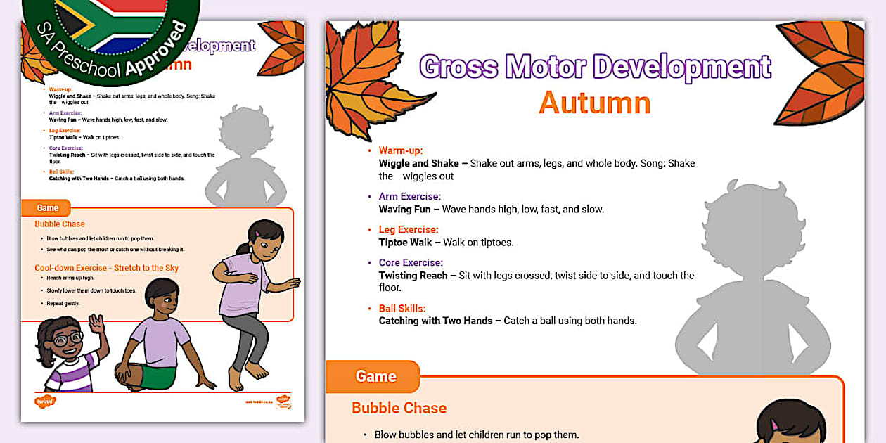 Preschool Gross Motor Development Lesson Plan - Autumn