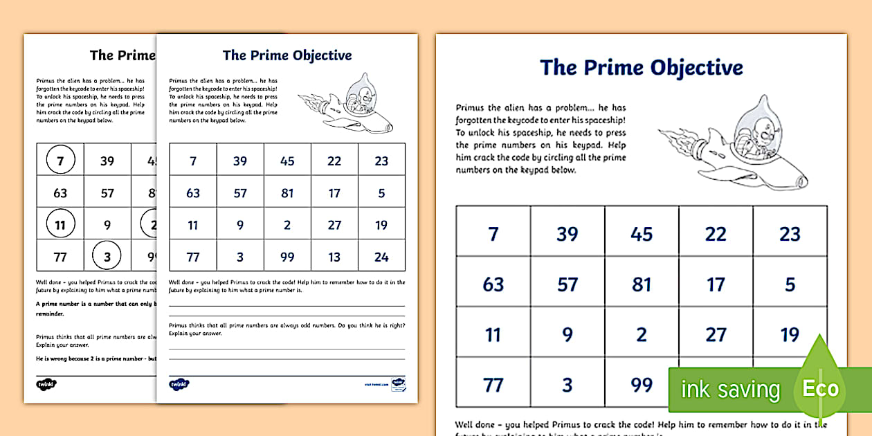 The Prime Objective Worksheet (teacher made) - Twinkl