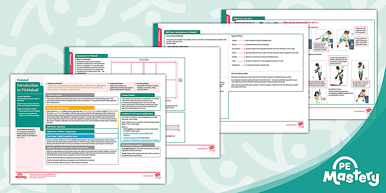PE Mastery: Pickleball Lesson 1 - Introduction to Pickleball
