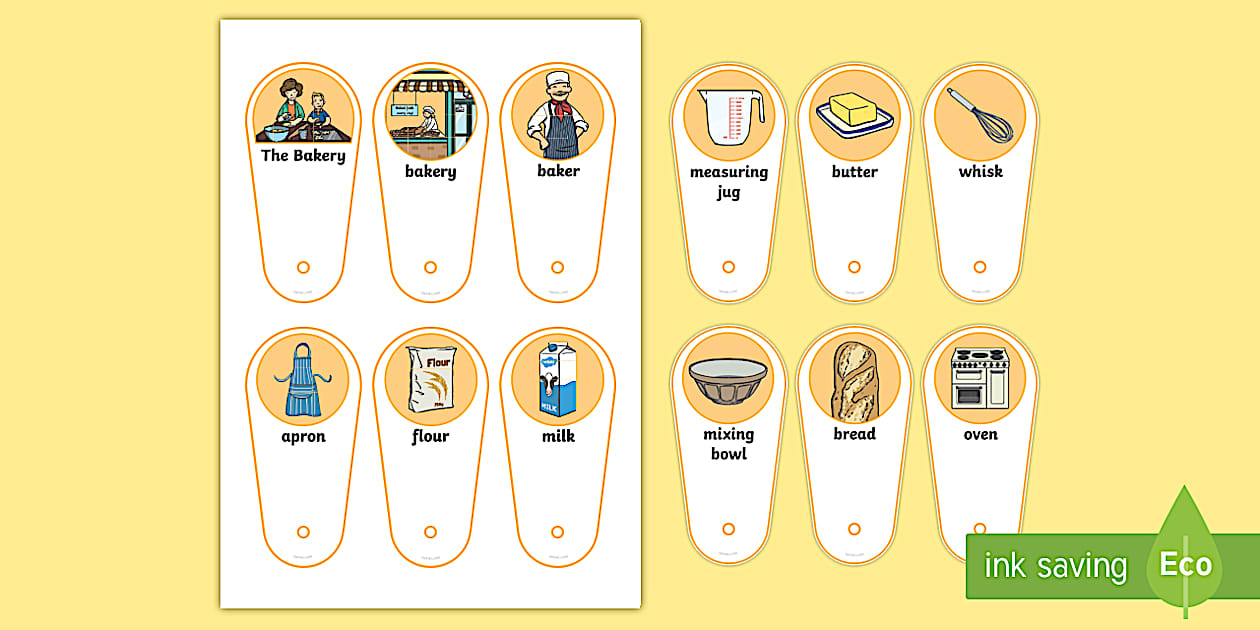 Editable The Bakery Communication Fan (teacher made)